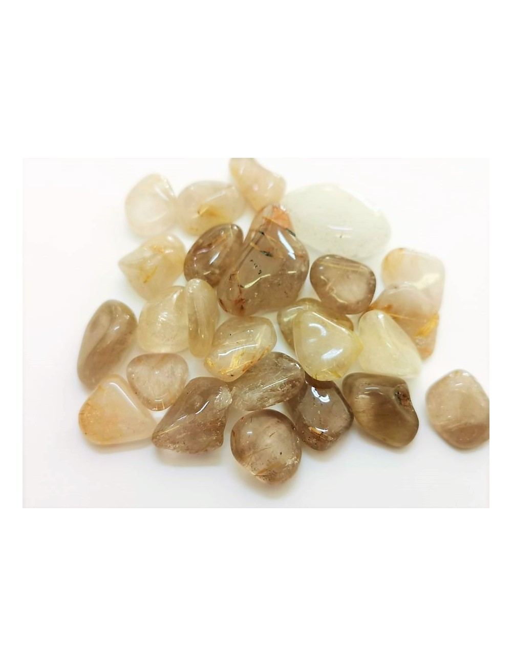 QUARTZO COM RÚTILO ROLADO 2-3 CM